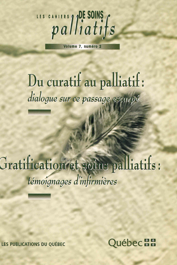 La gratification liée à la pratique en soins palliatifs : témoignages d ...